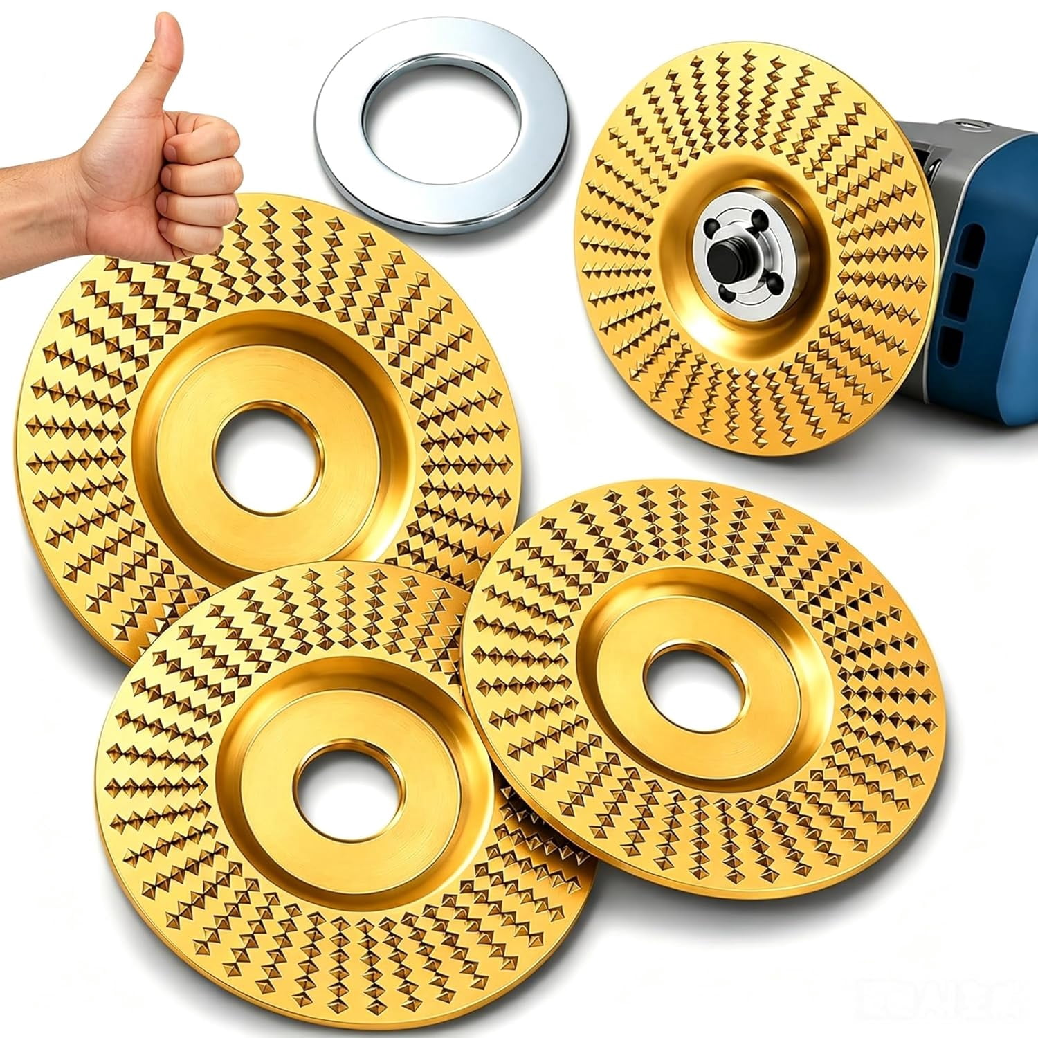 Tungsten Carbide Wood Carving Discs for Angle Grinder, Heavy-Duty ...