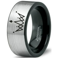 Tungsten Crown King Queen Heir Band Ring 7mm Men Women Comfort Fit 18k ...