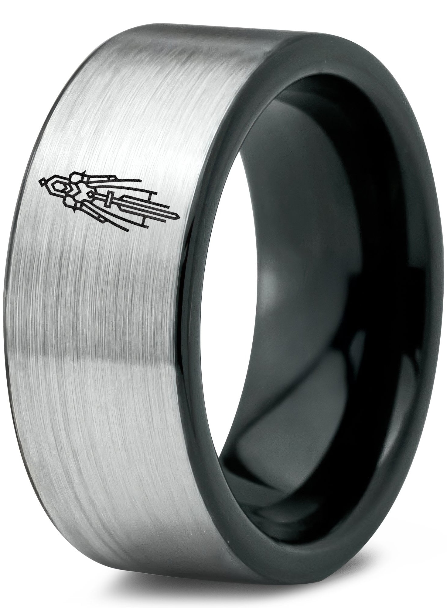 Tungsten Gamer Grey Handmade Ring Minimalist Couples Rings Luxury Grief ...