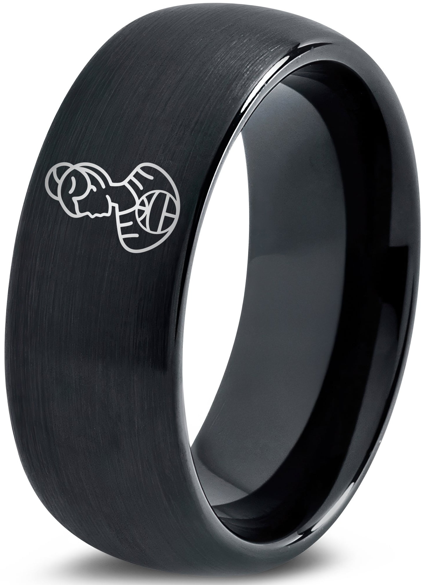 Tungsten Gamer Men Wedding Ring Black Graduation Bride Gifts 5th ...