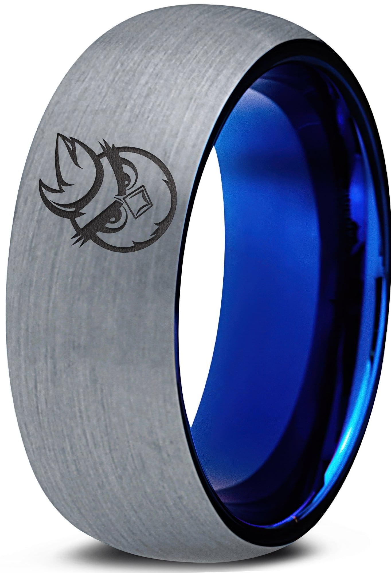 Tungsten Gamer Ring Gray Stacking Rings Wife Couples Gifts Curved ...