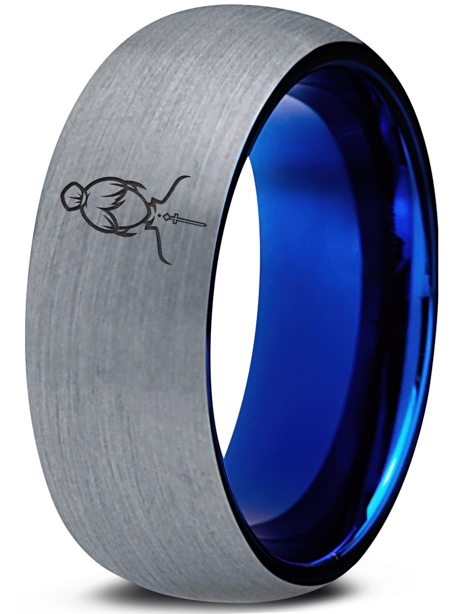 Tungsten Gray Rings Set Gamer Mom Gift Mama Womens Wedding Band Modern ...