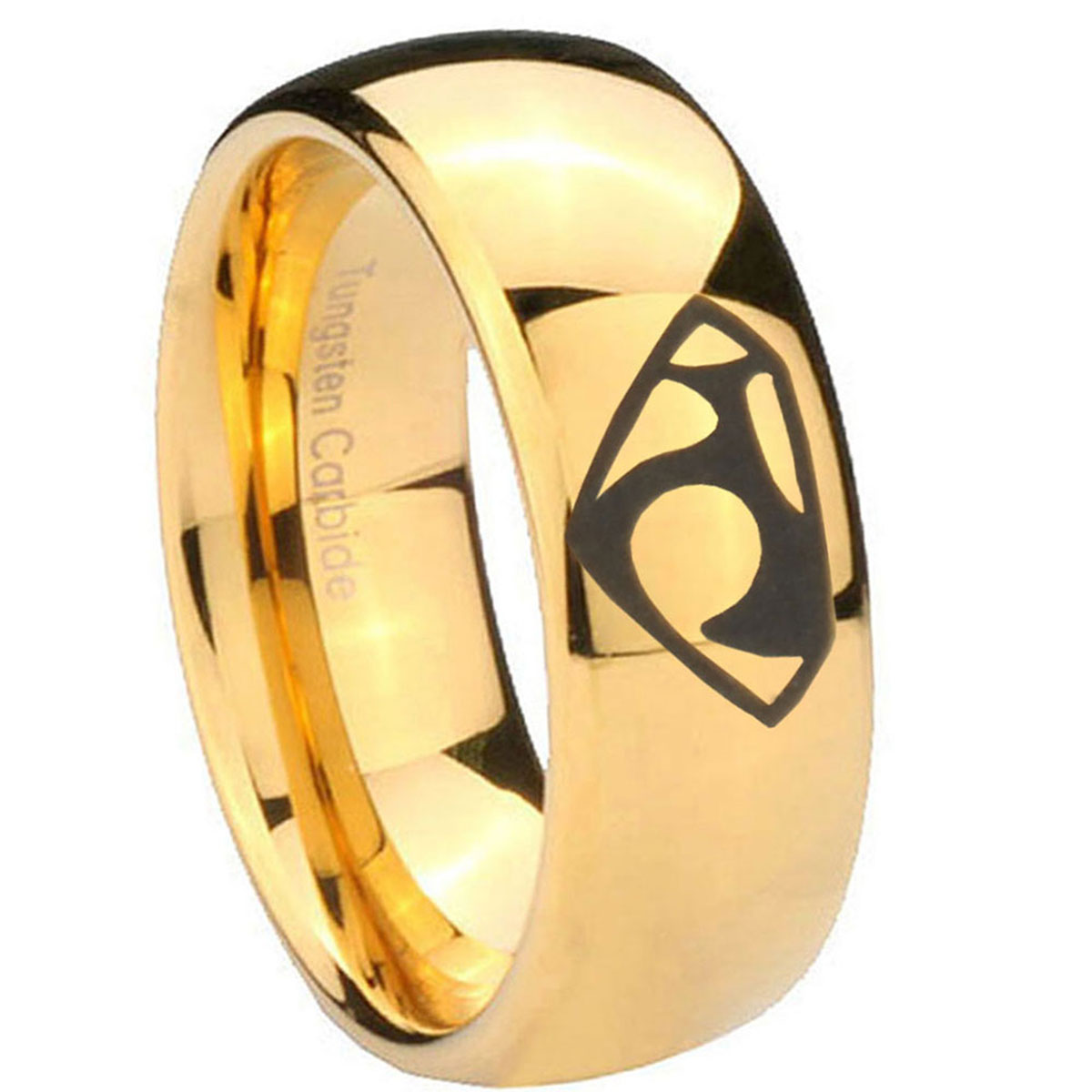Tungsten House of Van 8mm Gold Plated Dome Polished Men's Ring ...
