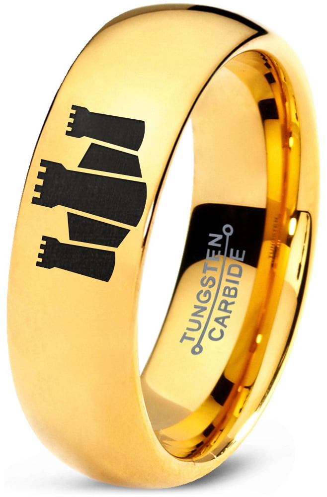 Tungsten Middle Ages Castle Fortress Band Ring 7mm Men Women Comfort ...