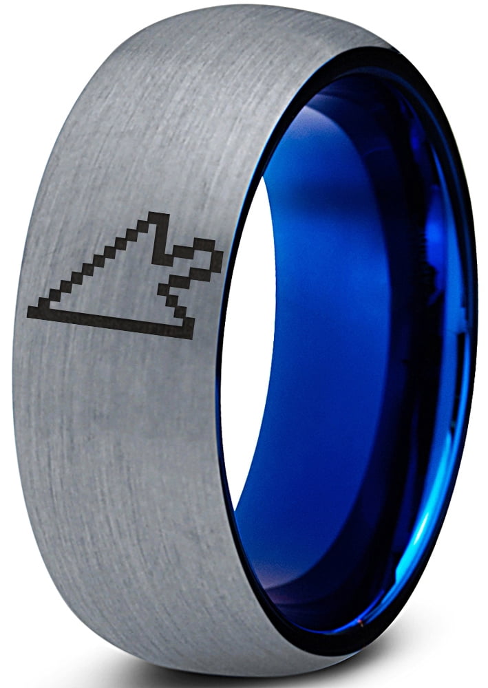 Tungsten Mouse Arrow Pointer Cursor Band Ring 8mm Men Women Comfort Fit ...