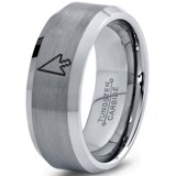 Tungsten Mouse Arrow Pointer Cursor Band Ring 8mm Men Women Comfort Fit ...