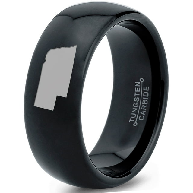 Tungsten Nebraska Cornhusker State Band Ring 8mm Men Women Comfort Fit ...