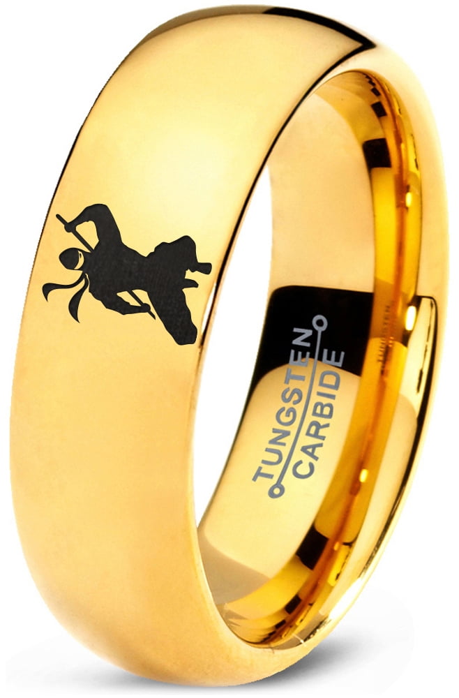 Tungsten Ninja Samuri Sword Martial Arts Band Ring 7mm Men Women ...