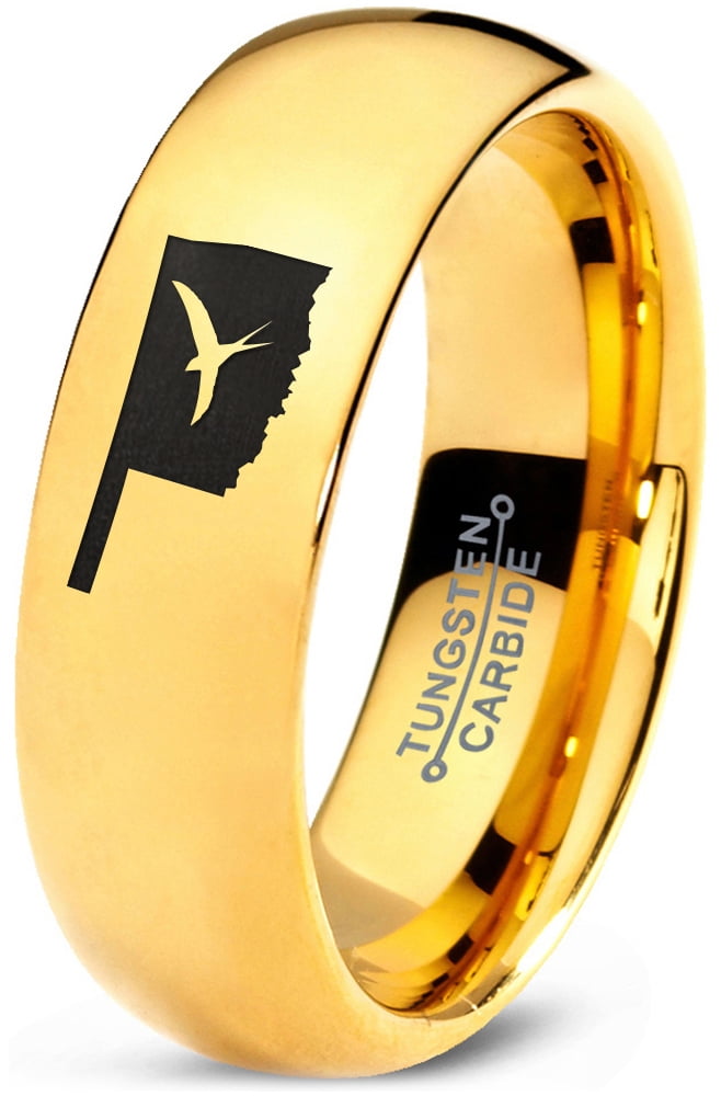 Tungsten Oklahoma Sooner State Bird Flying Band Ring 7mm Men Women ...