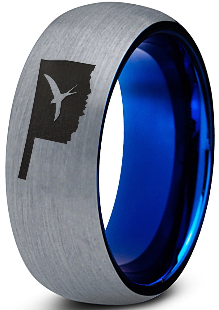 Tungsten Oklahoma Sooner State Bird Flying Band Ring 8mm Men Women ...