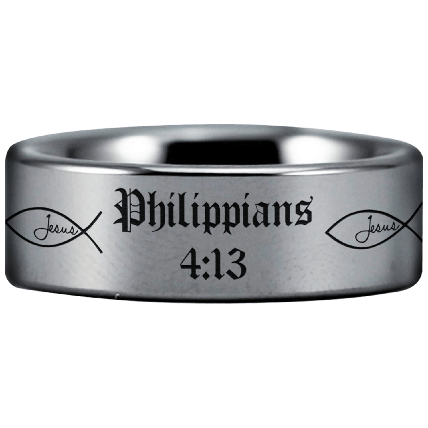 Tungsten Philippians 4:13 Ring - Walmart.com