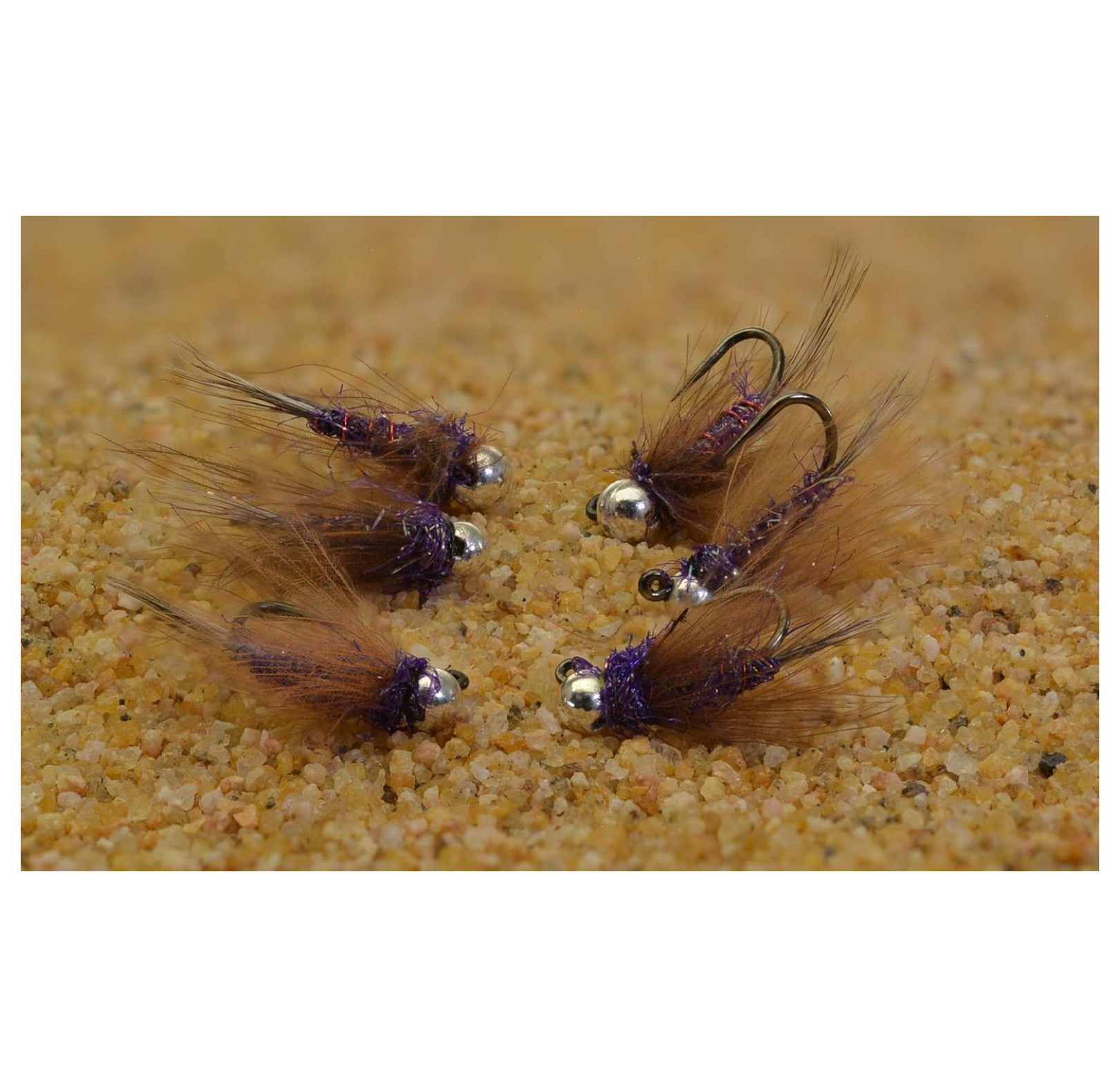 Tungsten Purplecell Jig Head Fly - Euro Nymph Tied on Hanak - 6ct Pack ...