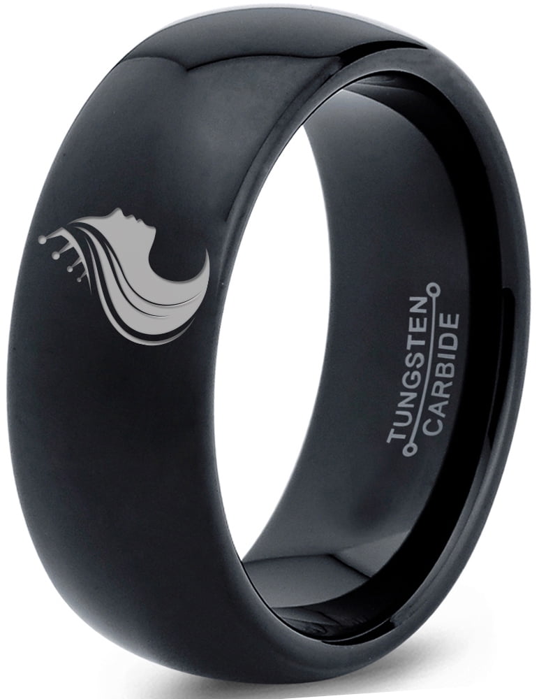 Tungsten Queen Princess Royalty Crown Monarch Band Ring 8mm Men Women ...