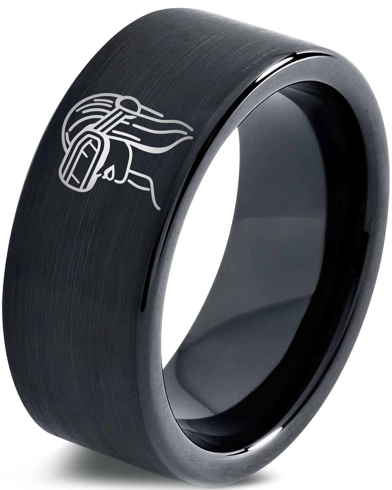 Mens Black Rings Gamer Tungsten Miniatures Custom Ring Boho Jewelry for ...