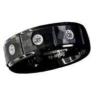 Tungsten Diamond Gemstone Adamantine Isometric Crystal Band Ring 8mm ...