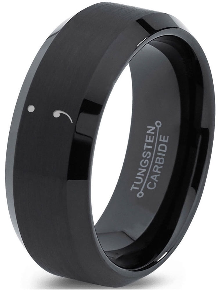Tungsten Semicolon Punctuation Mark Symbol Band Ring 8mm Men Women ...