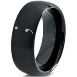 Tungsten Semicolon Punctuation Mark Symbol Band Ring 8mm Men Women ...