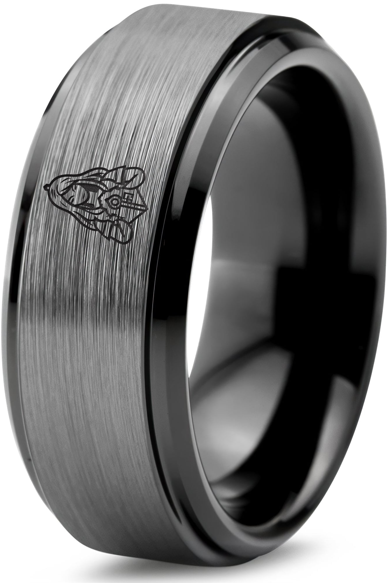 Tungsten Stackable Rings Grey Gamer Custom Mama 40th Wedding ...