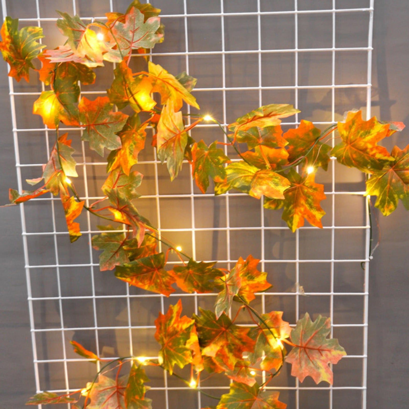 Tunhigl 2.2M Battery Operated Maple Leaf String Lights for Fall ...