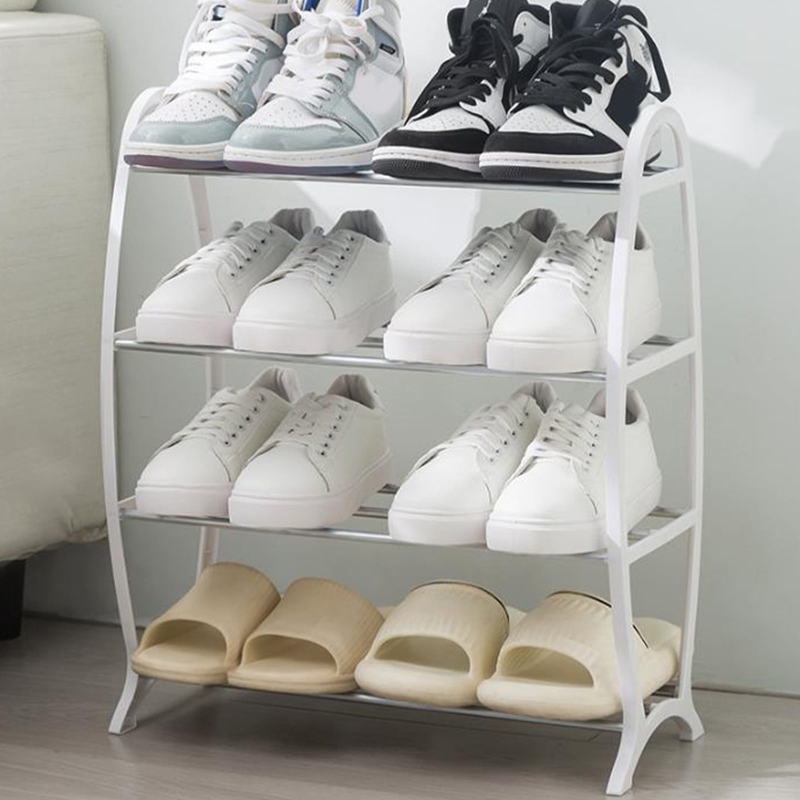Tunhigl 4-Tier Shoe Rack for Closet, Shoe Shelf Holds up to 8 Pairs of ...