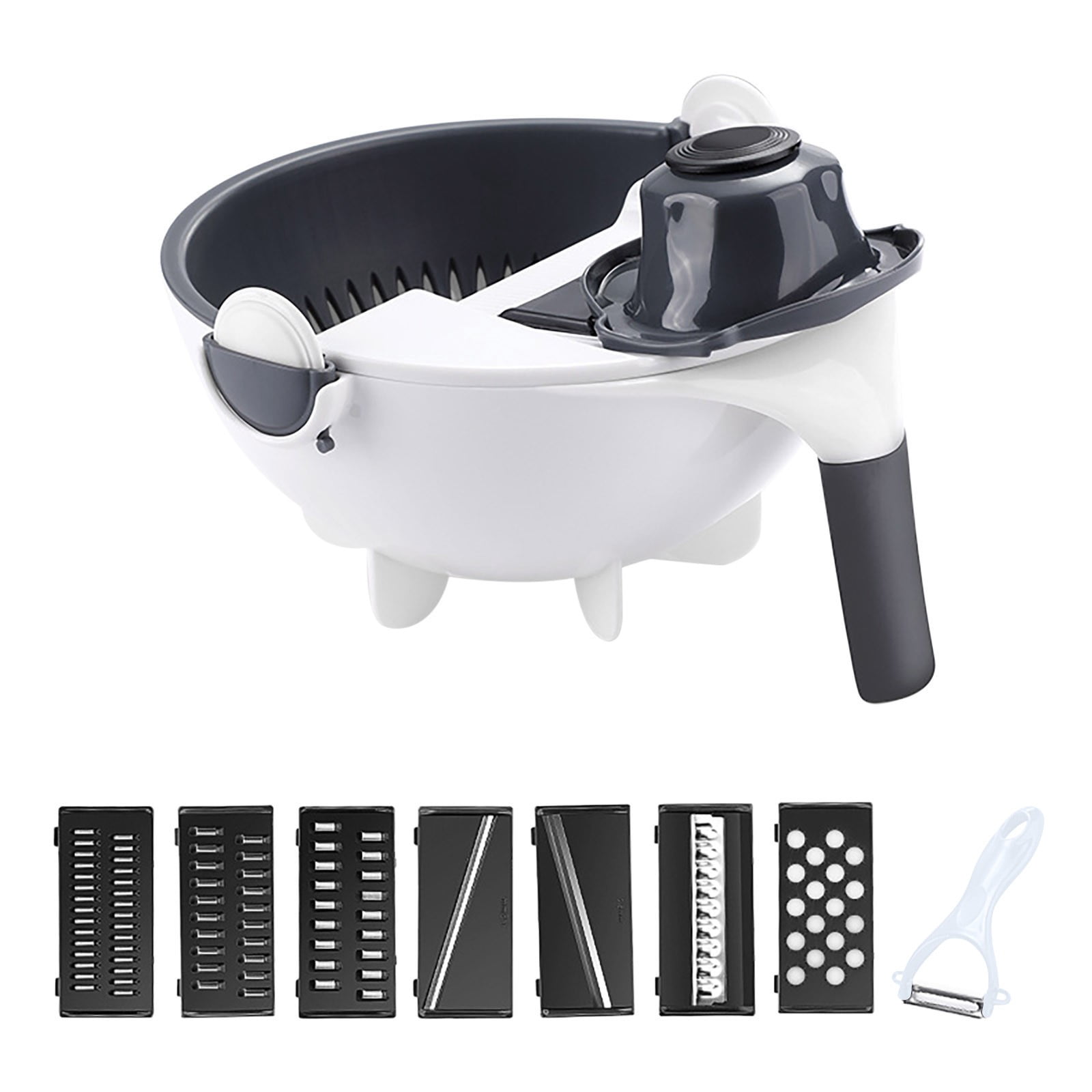 Tunhigl 7-in-1 Multi-Blade Vegetable Cutter & Shredder - Manual Kitchen ...