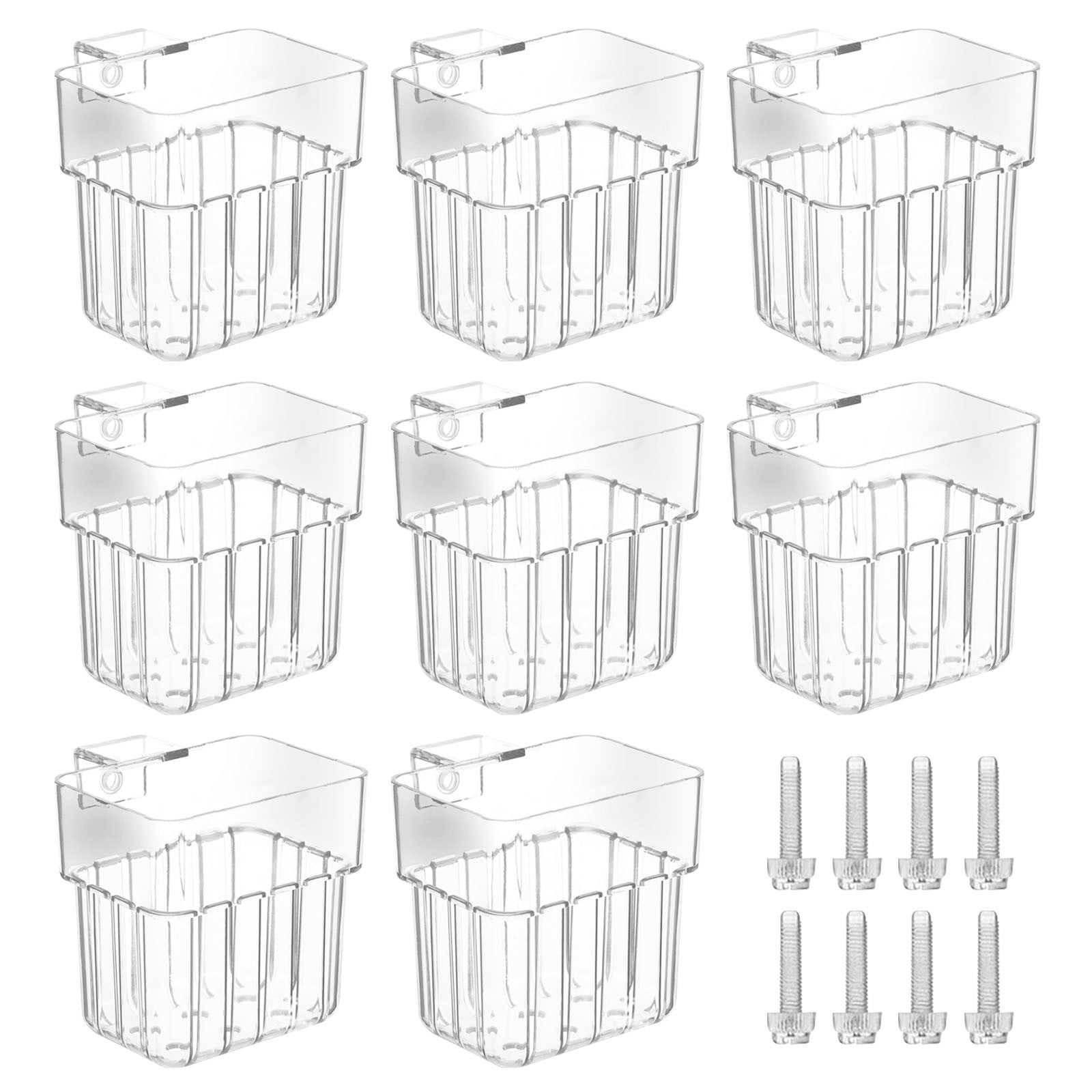 Tunhigl 8-Pack Clear Acrylic Aquarium Bracket Set, Heavy-Duty Hanging ...