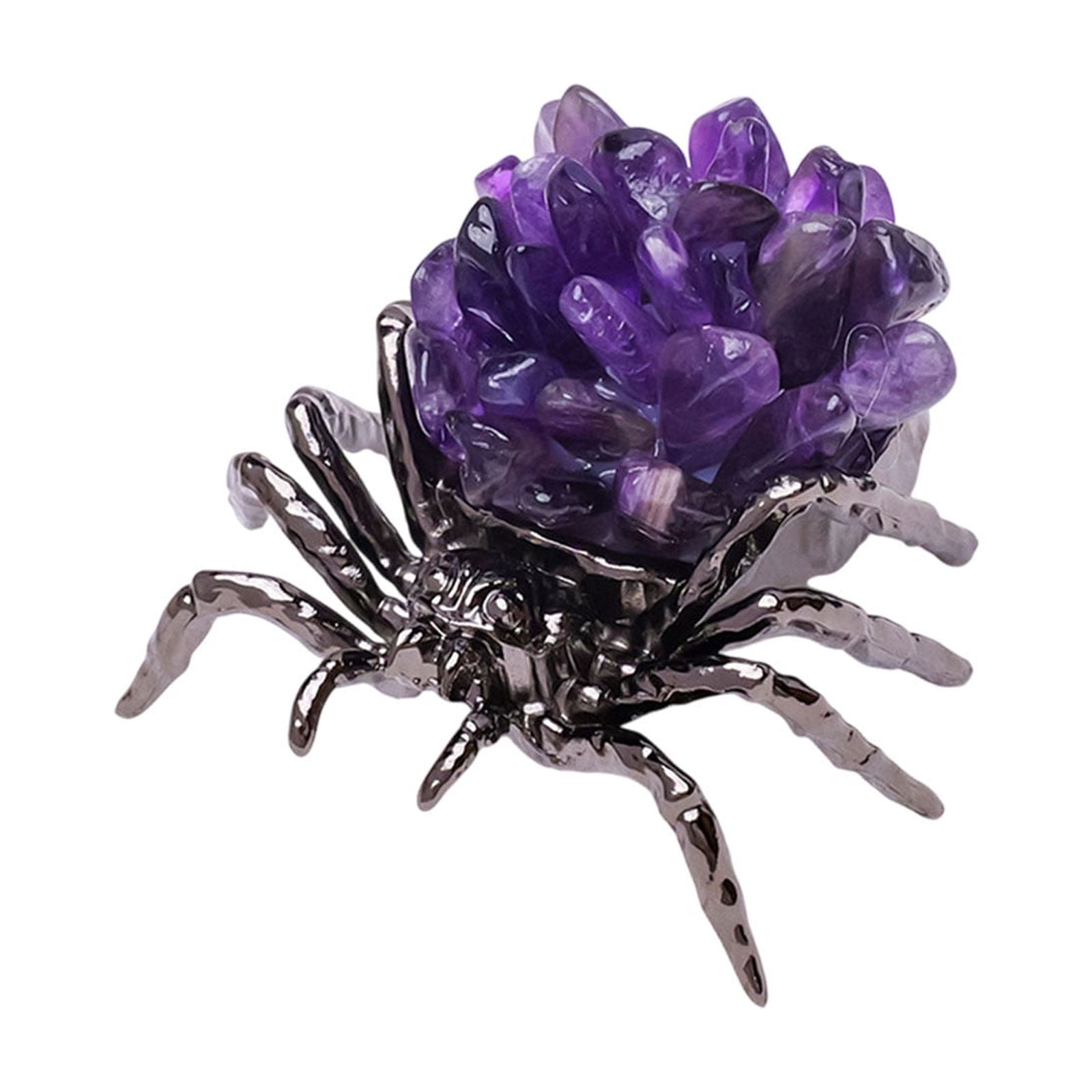 Tunhigl Natural Amethyst Crystal Gravel Miniature Halloween Desktop ...