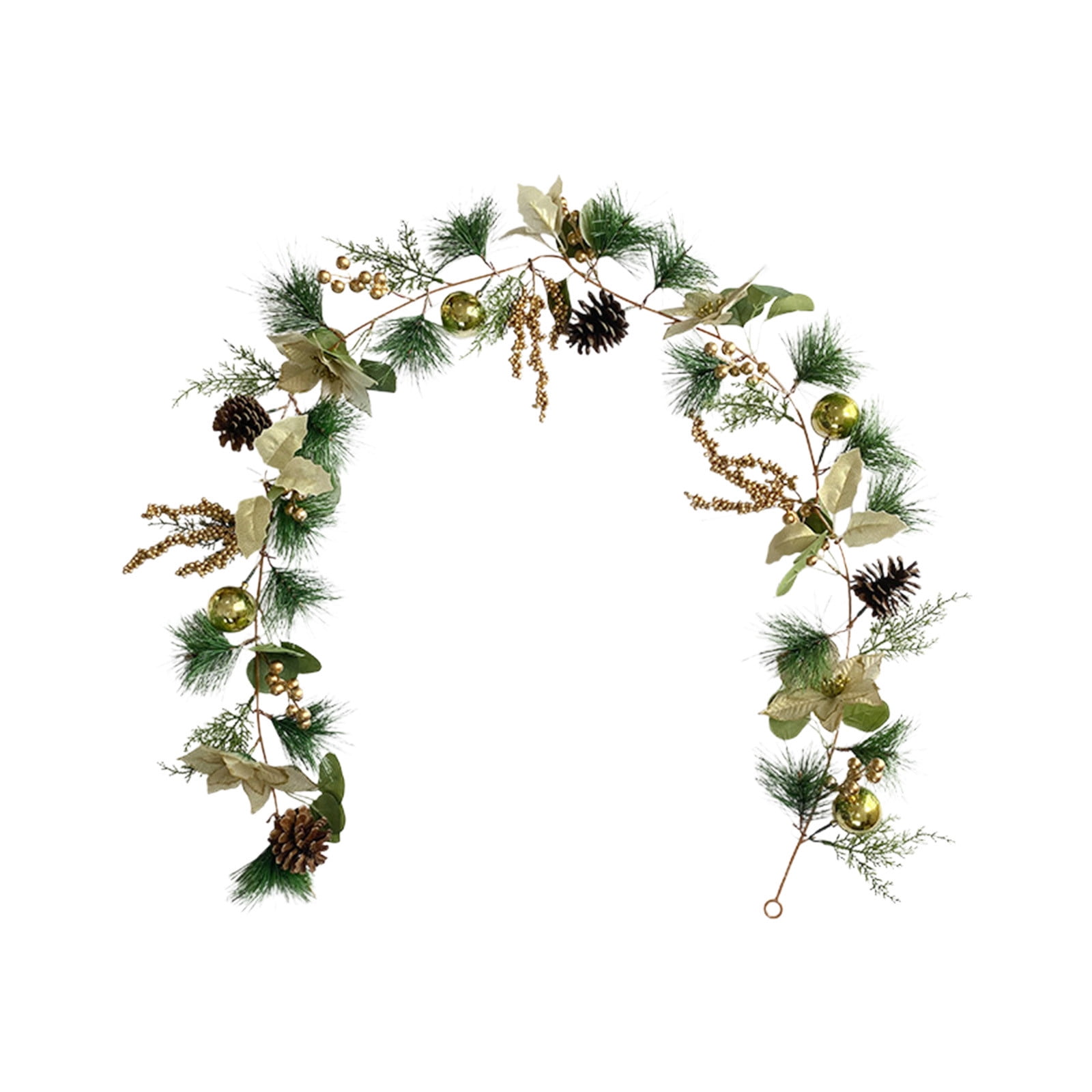 Tunhigl Premium Christmas Berry Rattan Garland - 6ft Festive Decoration ...