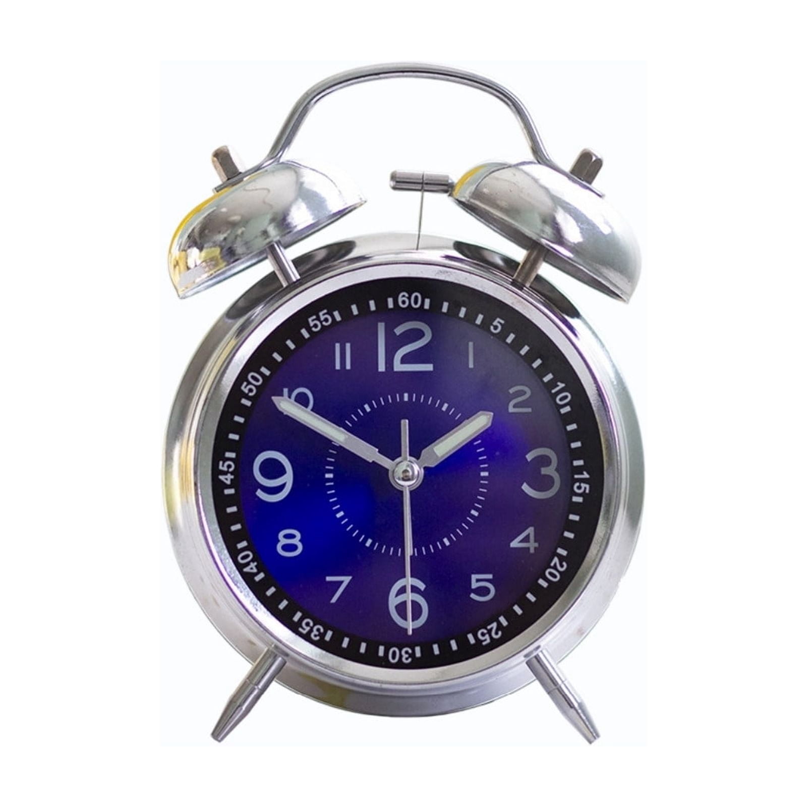 Tunhigl Retro Metal Twin Bell Alarm Clock, Silent Non-Ticking with Night Visible Dial & Loud ...