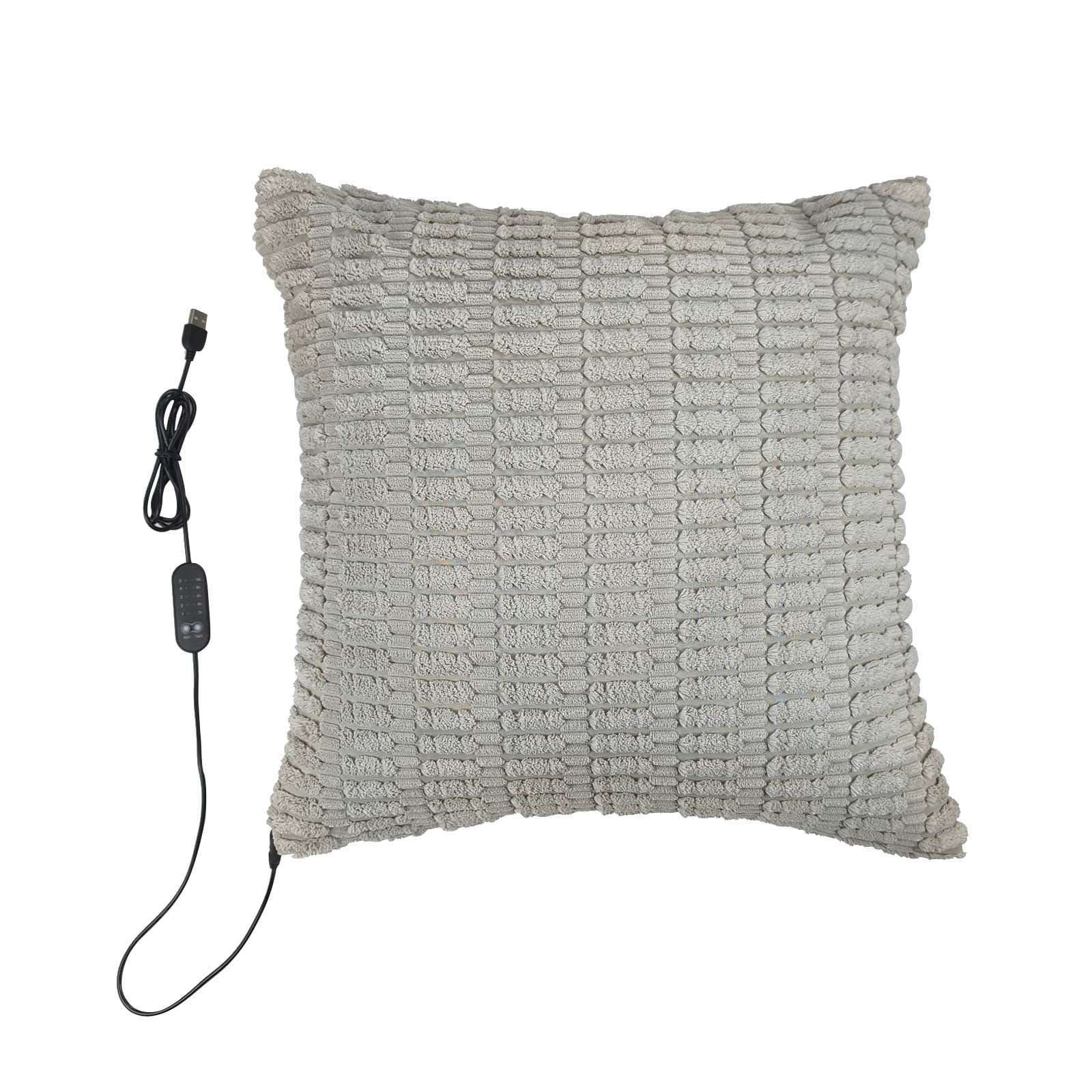 Tunhigl USB Electric Heated Pillow Cover with 5 Temperature Settings ...