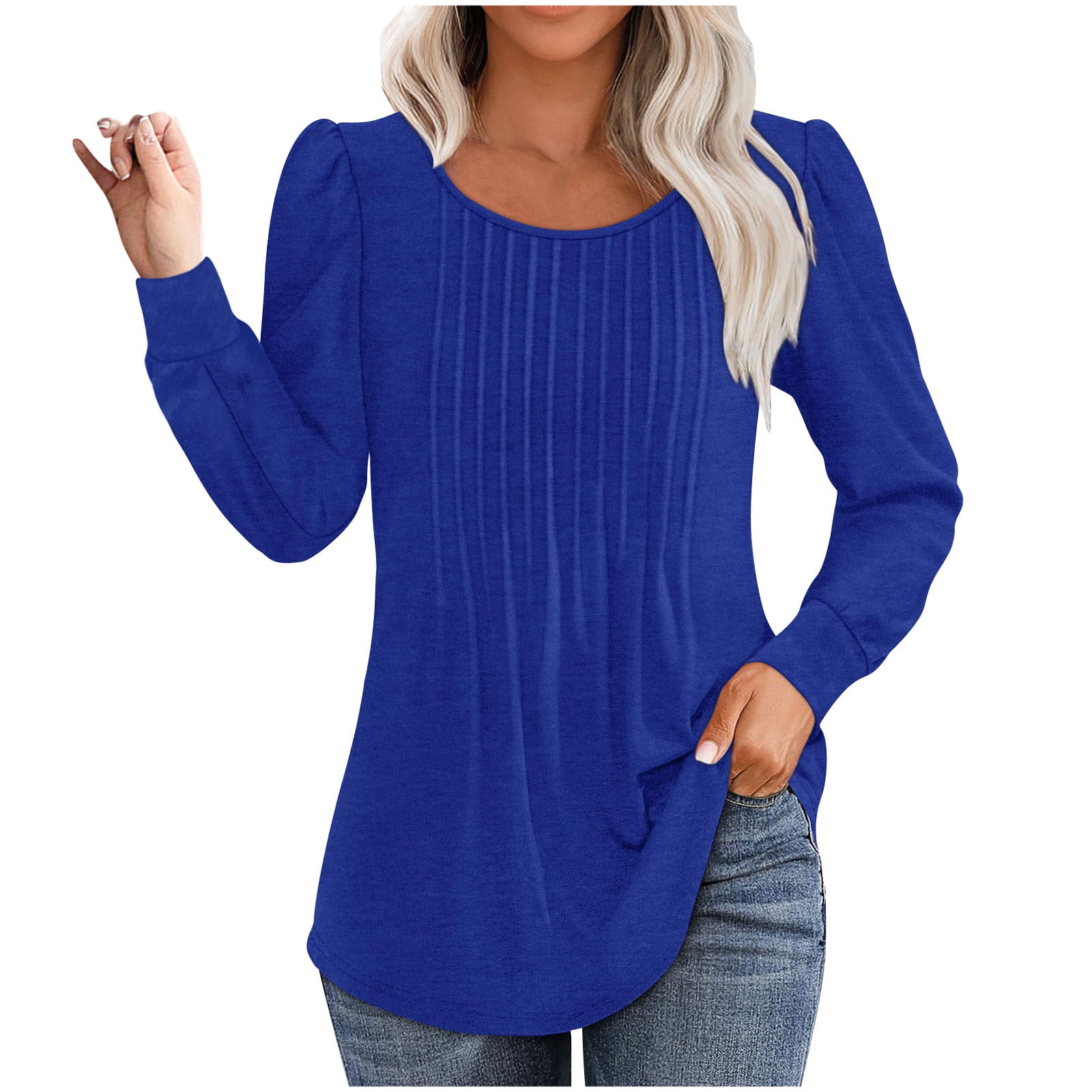 Tunic Tops for Women 2024 Dressy Casual Long Sleeve Fall Shirts Blouses ...