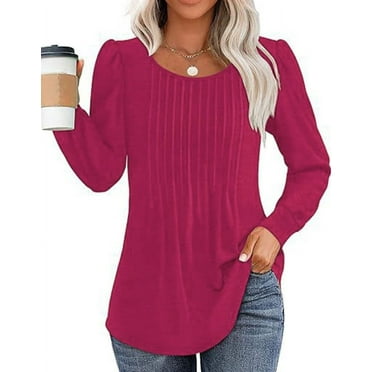 Fantaslook Long Sleeve Shirts for Women Fall Dressy Casual Blouses ...