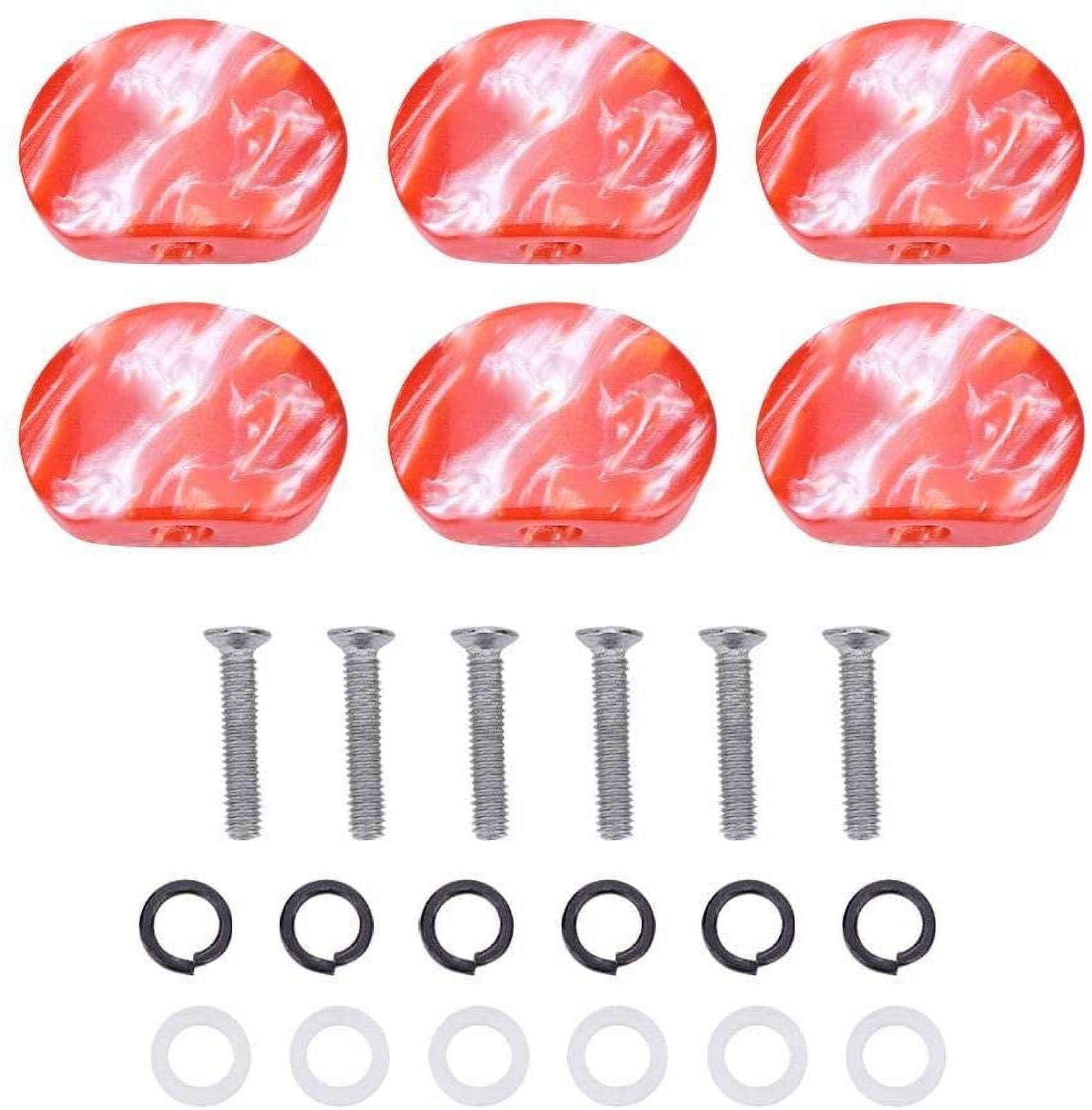 Tuning Button Red, 6Pcs Guitar Tuning Peg Tuners Machine Head ...