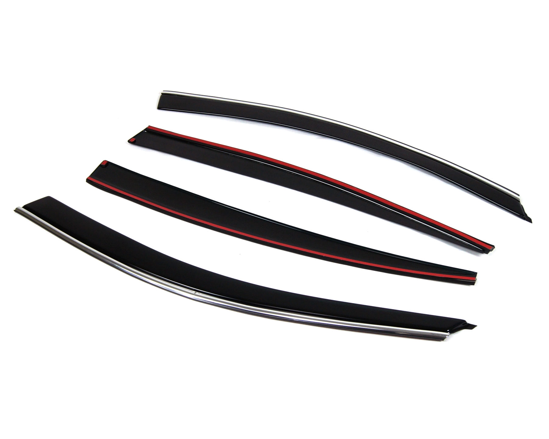 TuningPros CTLP-773-2 Chrome Trim Low Profile Window Visor For 2009 ...