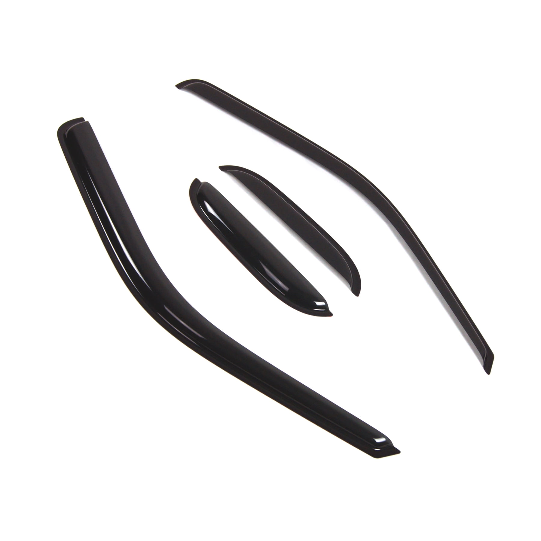 TuningPros Outside Mount Window Visor Deflector Smoke Tinted 4 Pcs Set ...