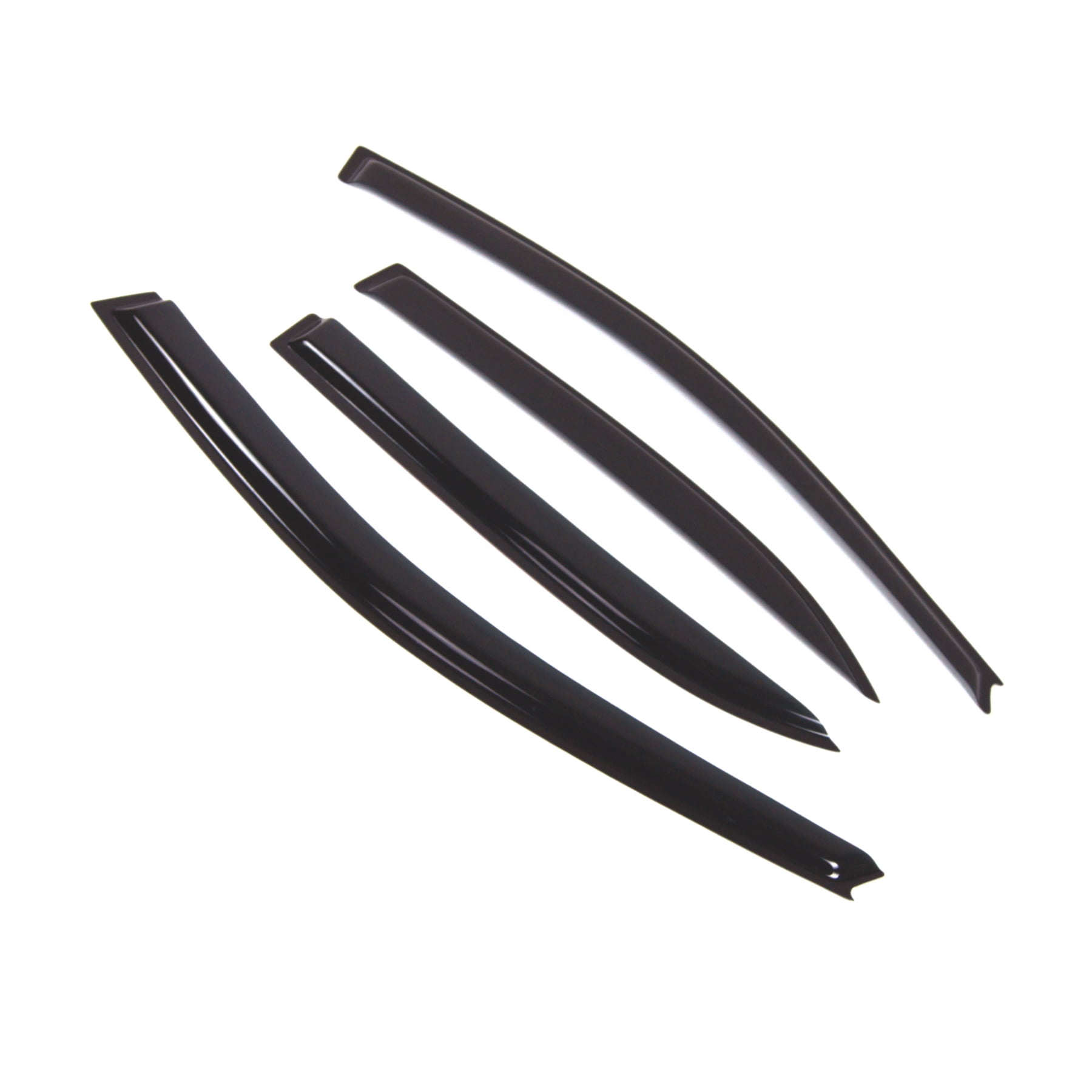 TuningPros Outside Mount Window Visor Deflector Smoke Tinted 4 Pcs Set ...