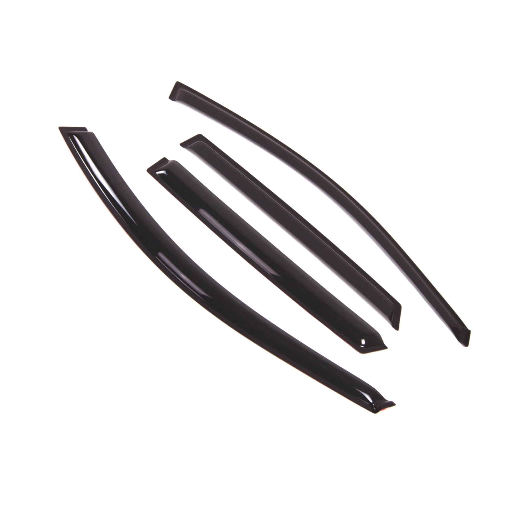 TuningPros Outside Mount Window Visor Deflector Smoke Tinted 4 Pcs Set ...