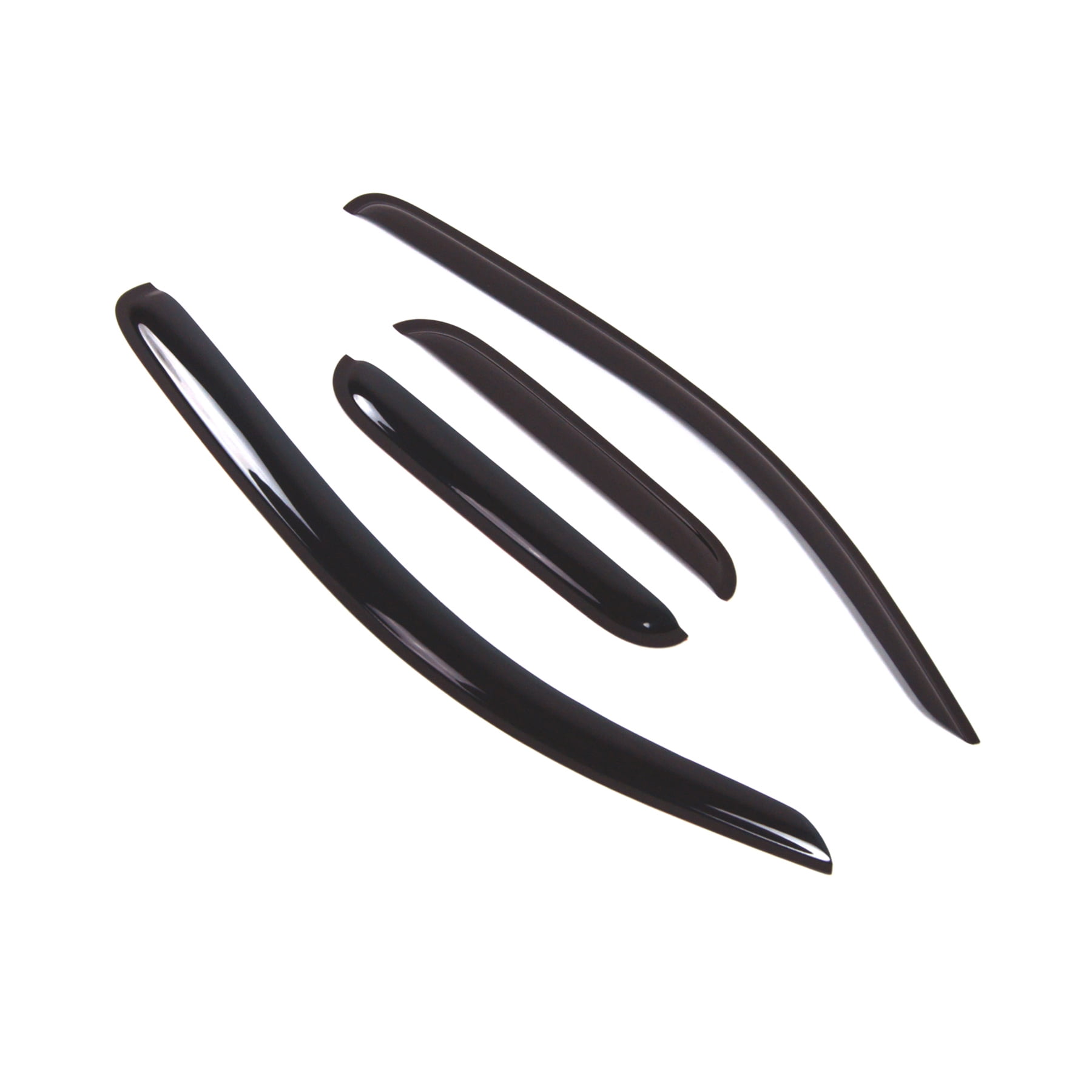 TuningPros Outside Mount Window Visor Deflector Smoke Tinted 4 Pcs Set ...