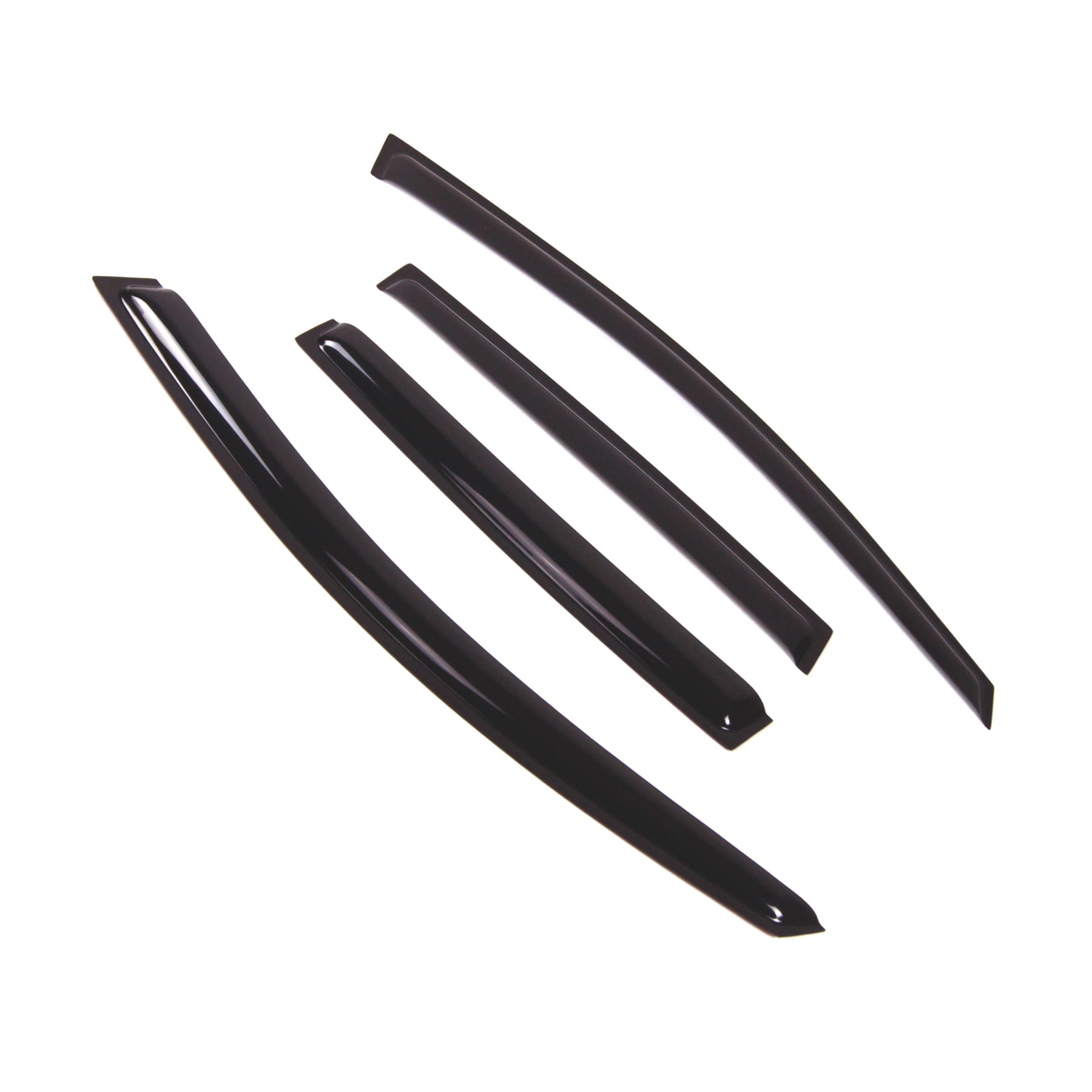 TuningPros Outside Mount Window Visor Deflector Smoke Tinted 4 Pcs Set ...