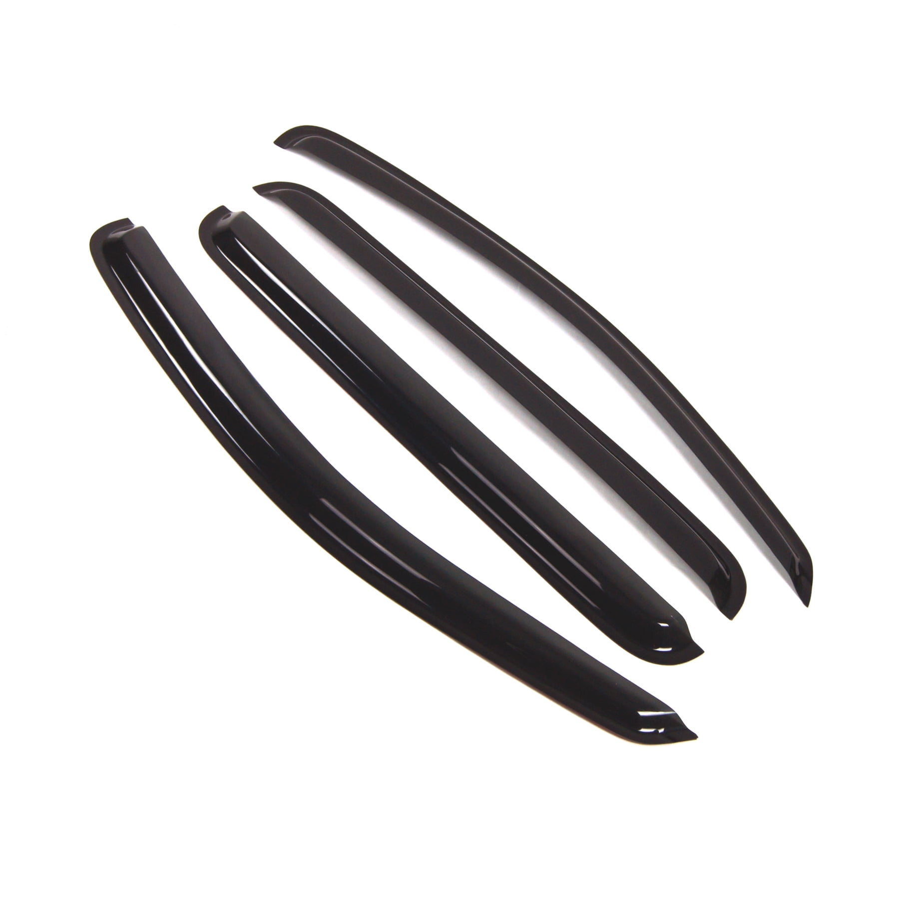 TuningPros Outside Mount Window Visor Deflector Smoke Tinted 4 Pcs Set ...