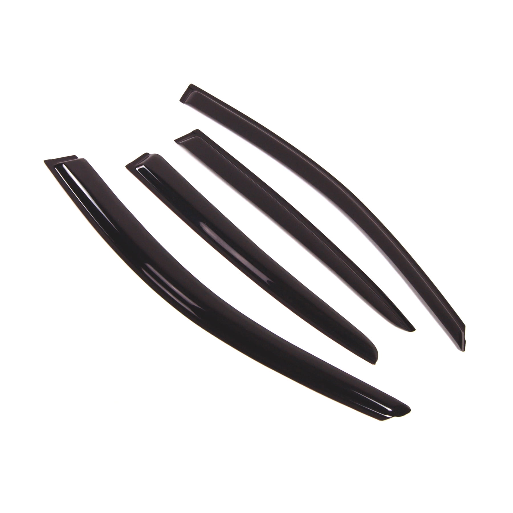 TuningPros Outside Mount Window Visor Deflector Smoke Tinted 4 Pcs Set ...