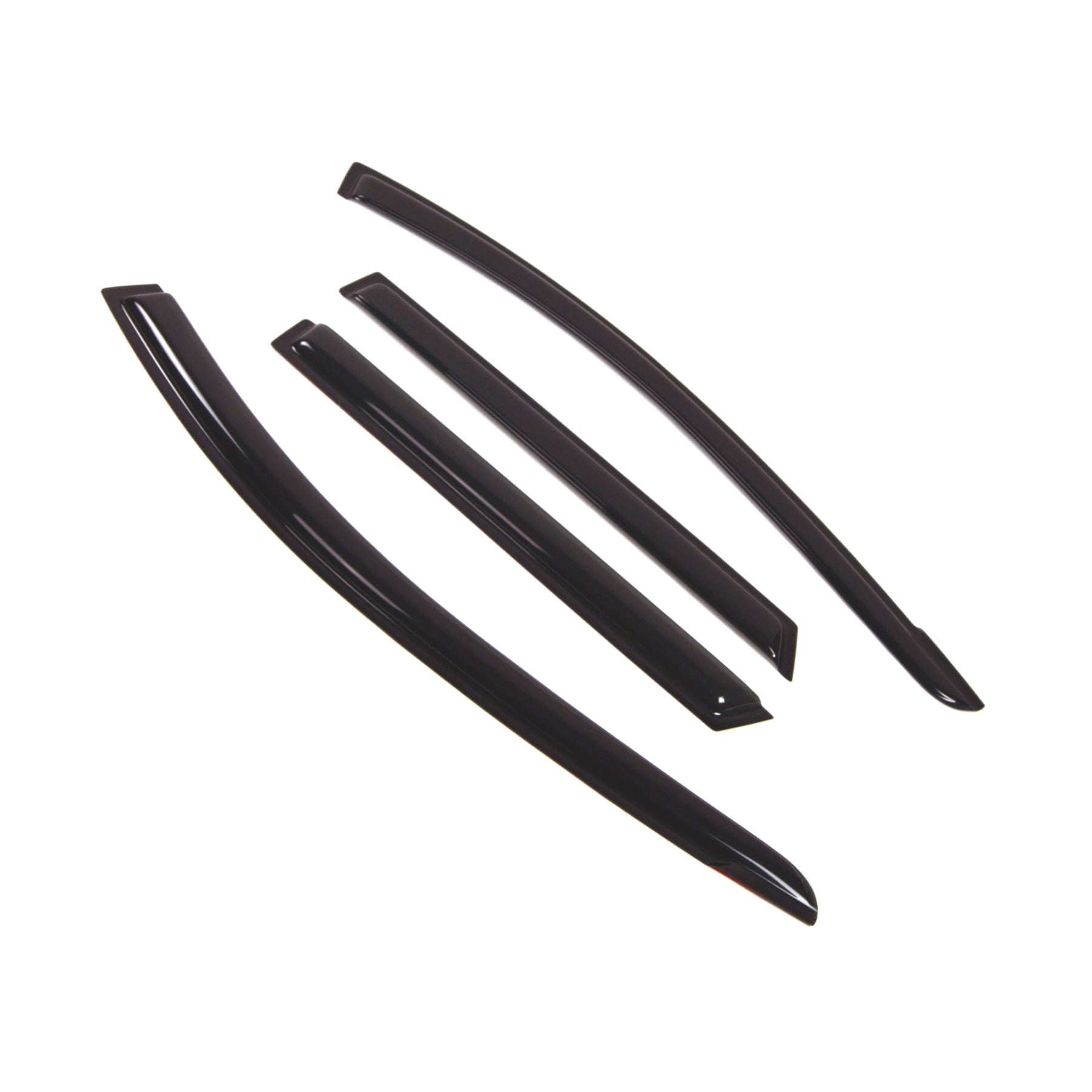 TuningPros Outside Mount Window Visor Deflector Smoke Tinted 4 Pcs Set ...