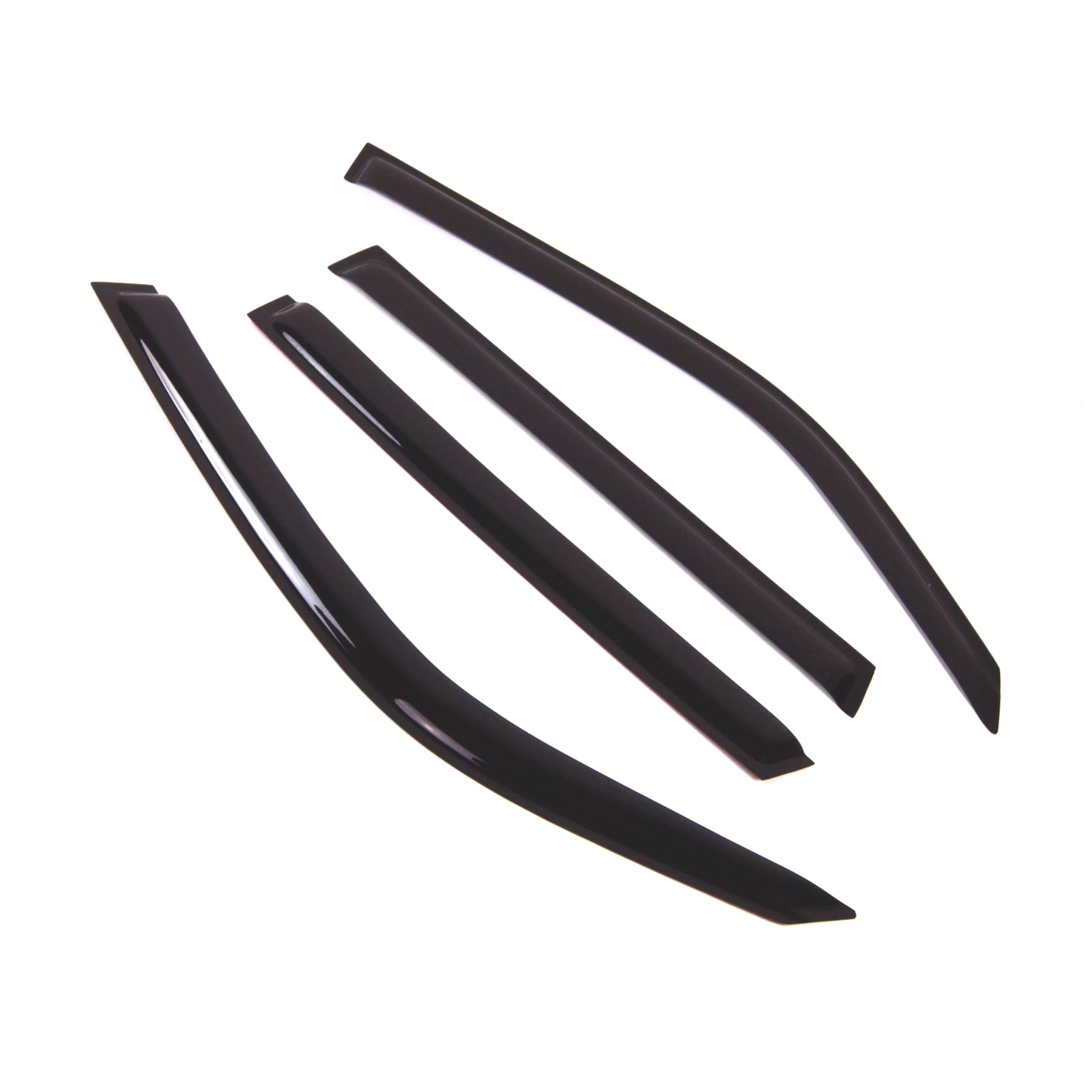 TuningPros Outside Mount Window Visor Deflector Smoke Tinted 4 Pcs Set ...
