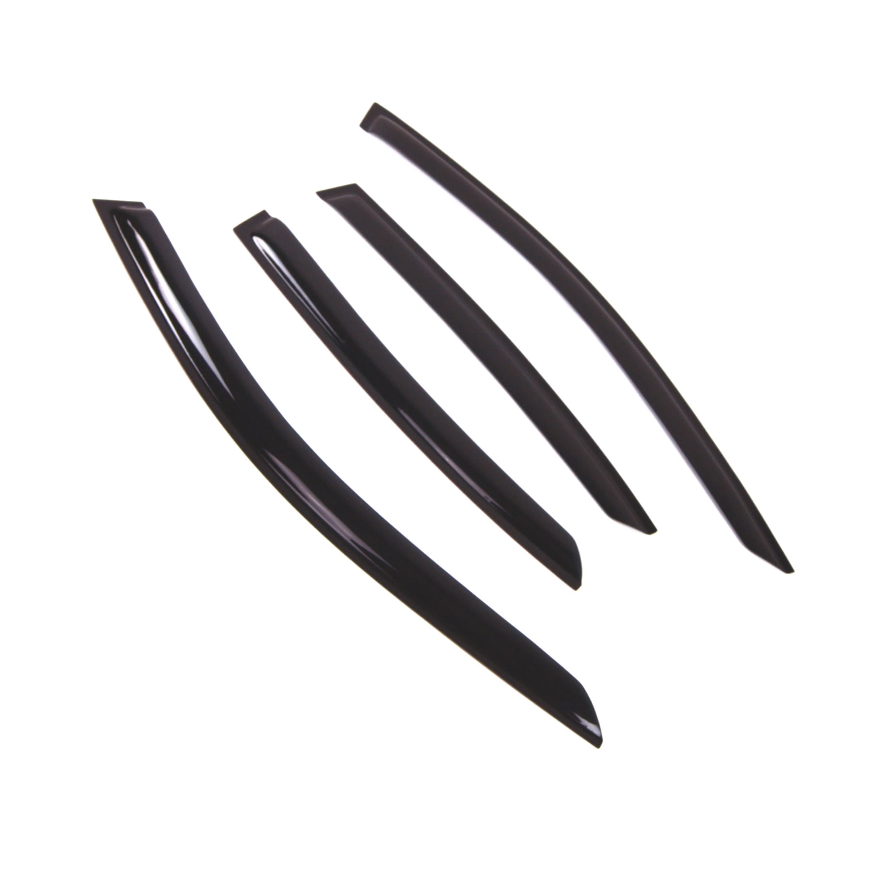 TuningPros Outside Mount Window Visor Deflector Smoke Tinted 4 Pcs Set ...
