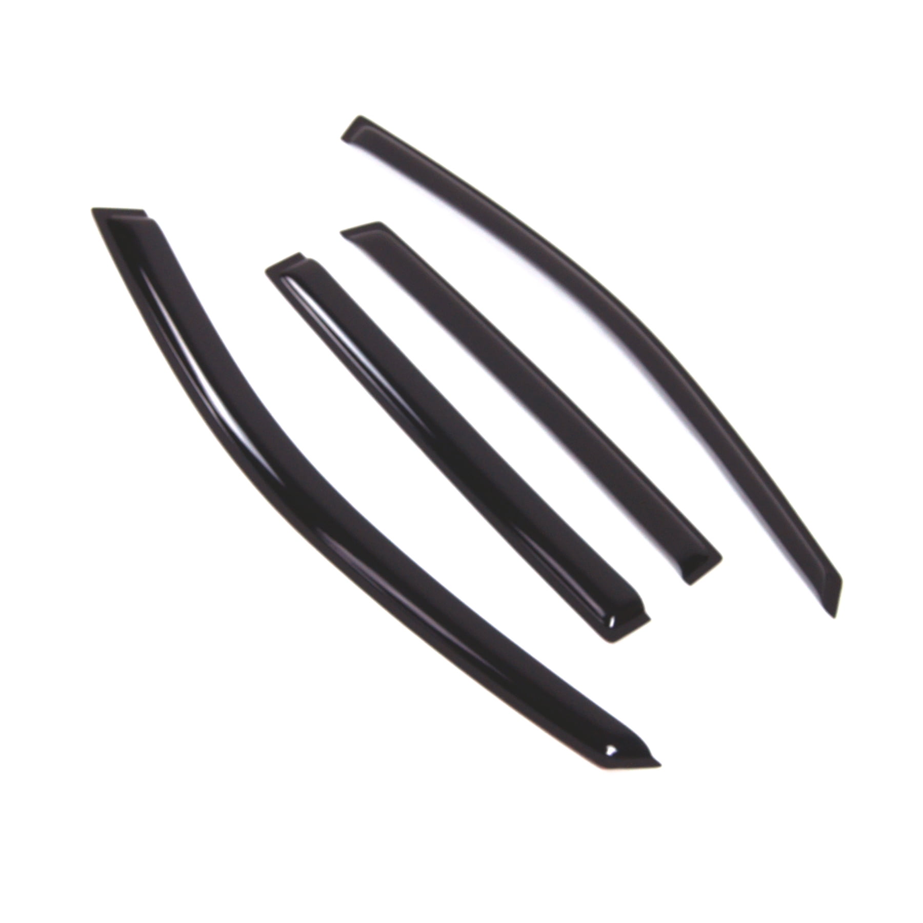 TuningPros Outside Mount Window Visor Deflector, Smoke Tinted, 4 Pcs ...
