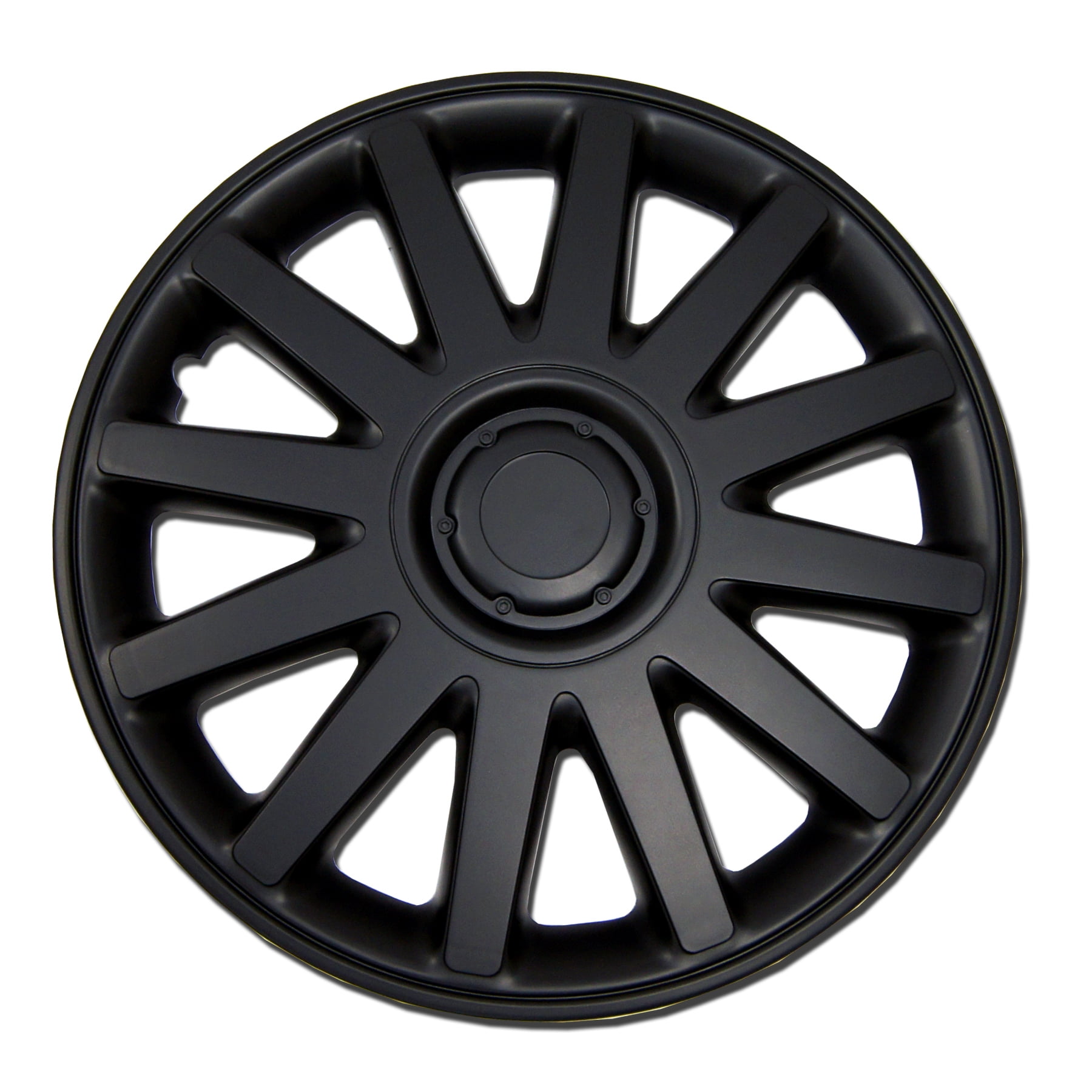 TuningPros WSC-610B15 Set of 4 Matte Black Hubcaps 15" - Hub Caps Wheel ...