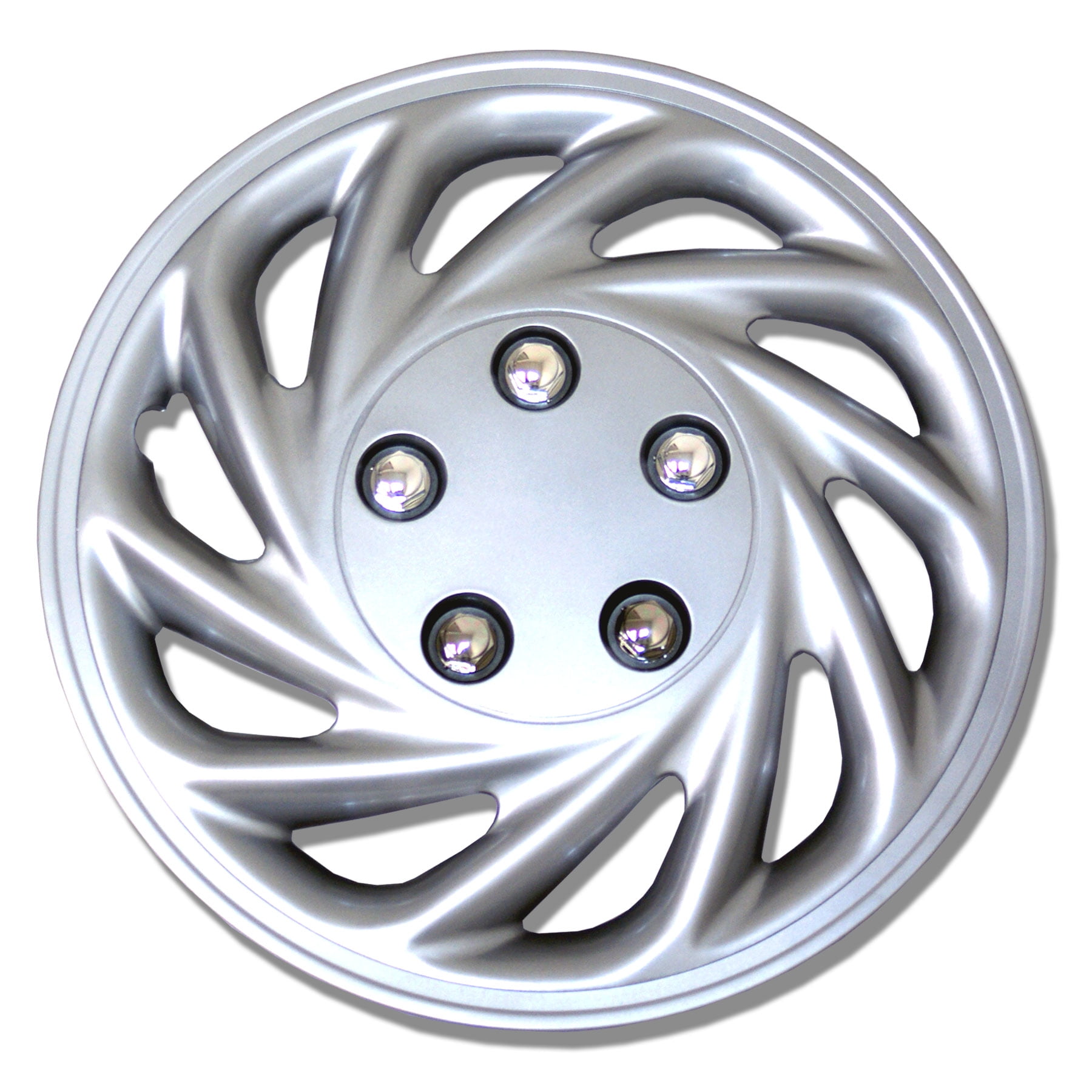 TuningPros WSC-868S15 Set of 4 Metallic Silver Hubcaps 15" - Hub Caps ...
