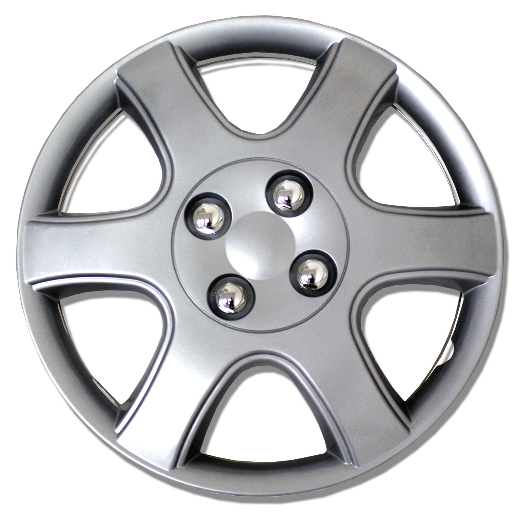 TuningPros WSC-888S14 Set of 4 Metallic Silver Hubcaps 14" - Hub Caps ...