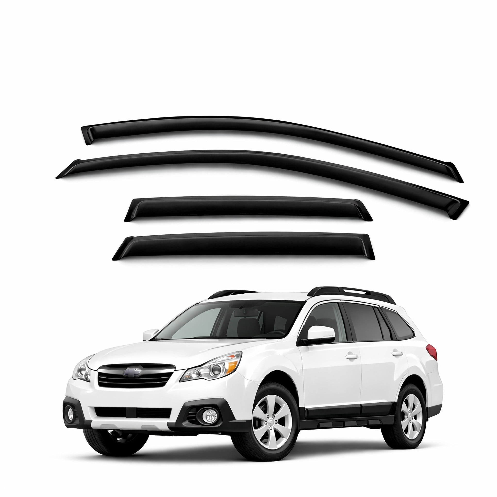 TuningPros WV2M-522 Outside Mount 2.0mm Window Visor Deflector 4 Pcs ...