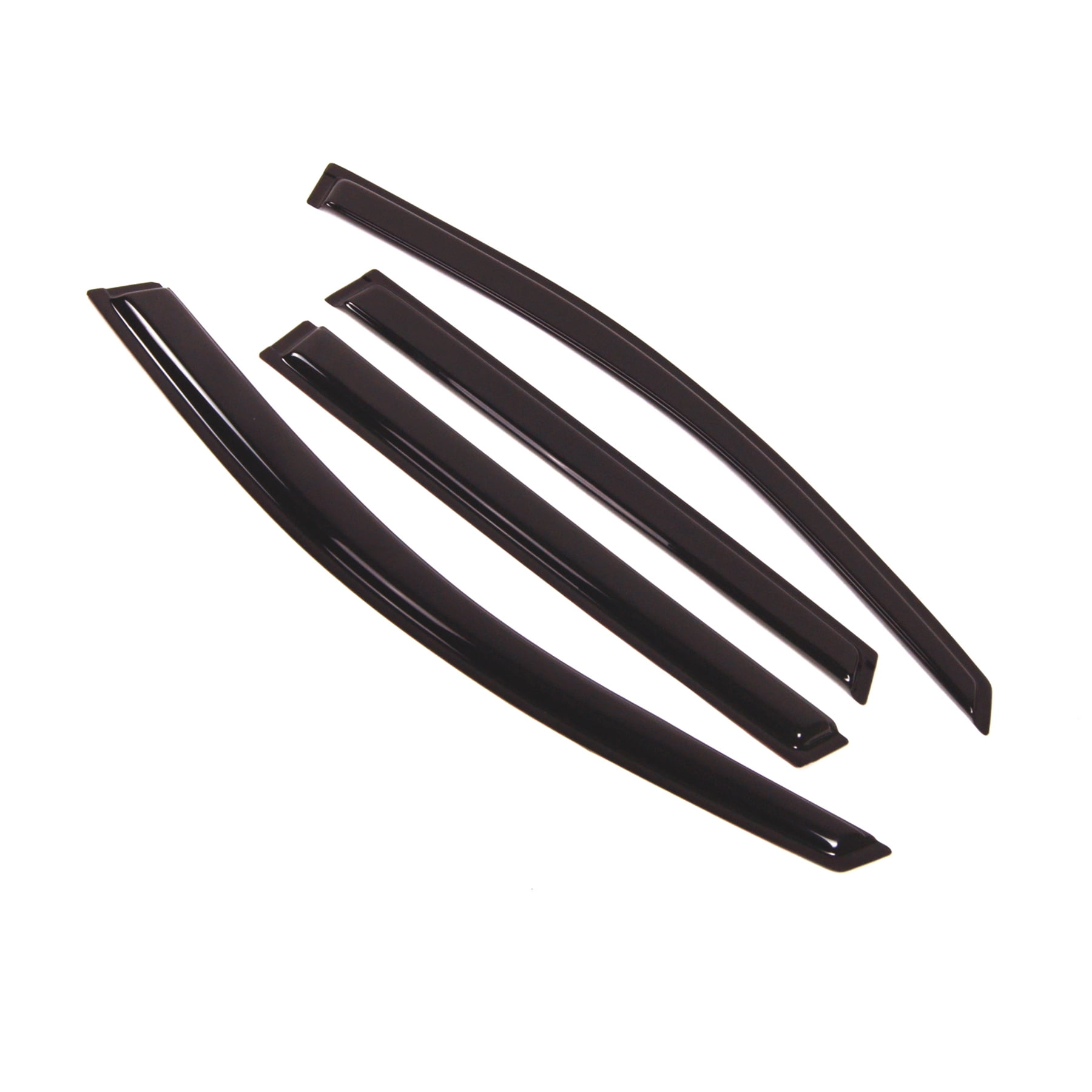 TuningPros, Outside Mount Window Visor, WD2-085, Dark Smoke 4 Pcs Set ...